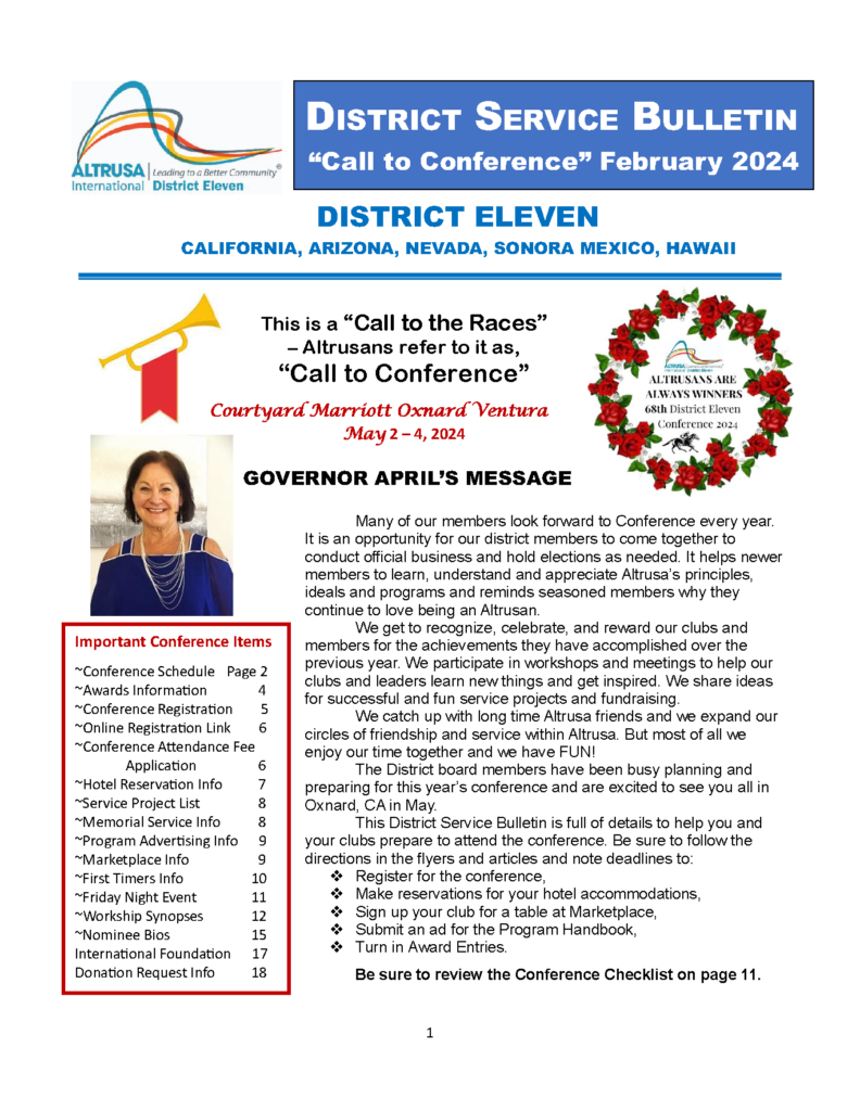 News & Events – Altrusa International District Eleven